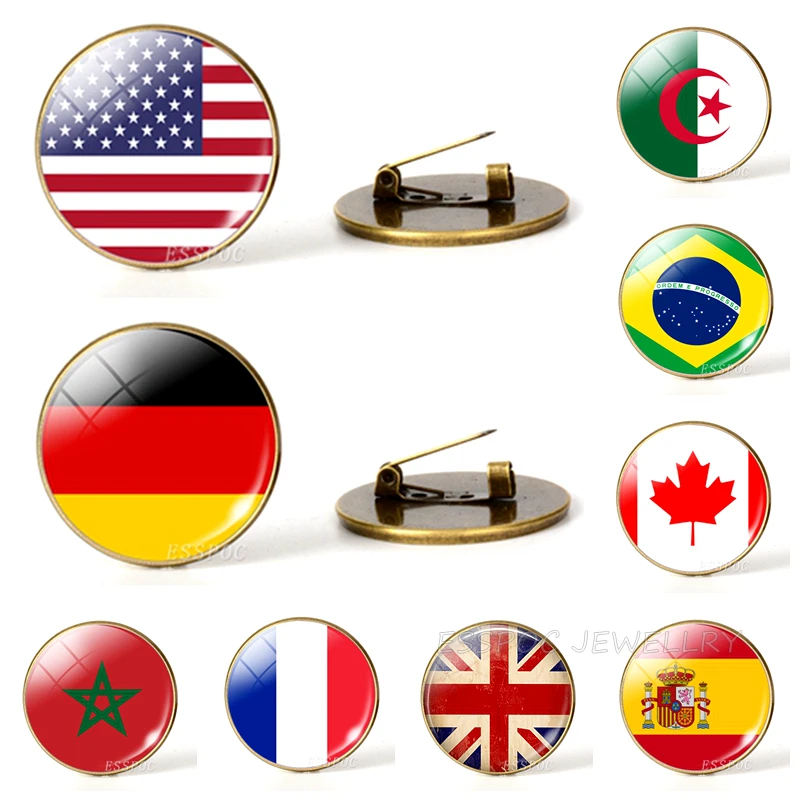 Broche de Banderas del mundo de países, broches de bandera nacional de ...
