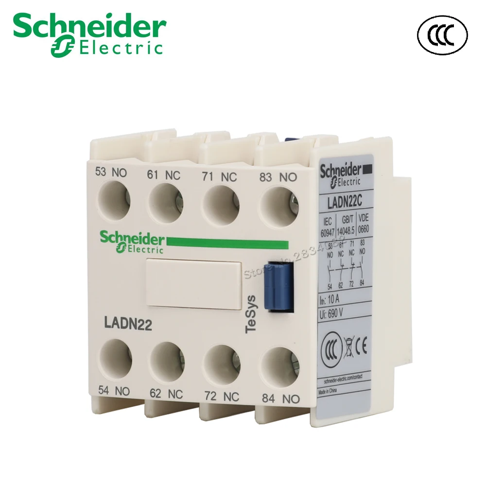 Contactor 2NO + 2NC para contacto auxiliar delantero, bloque de ...