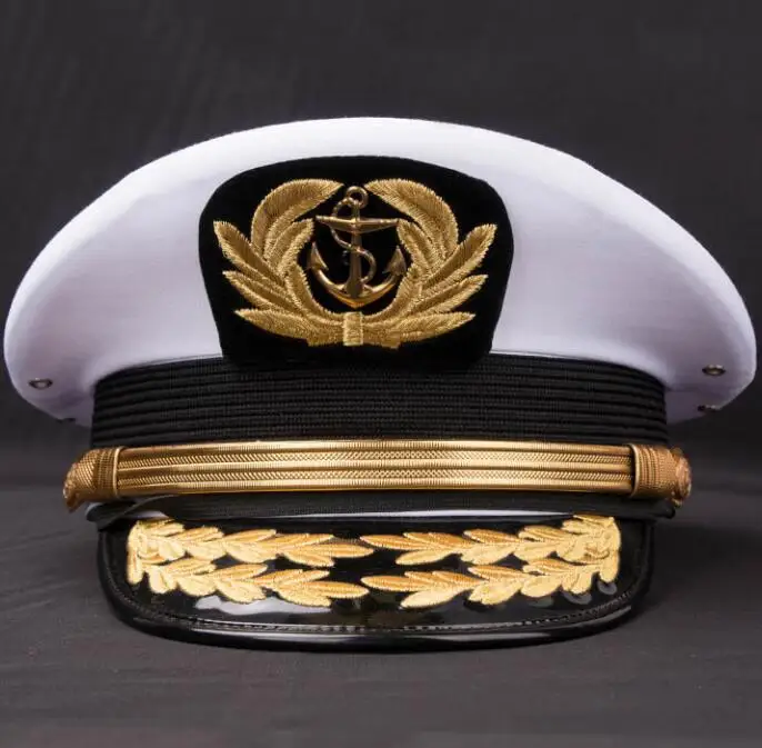 Navy Hat Officer Navy Hat | Captain Embroidered Hat | Captain Military ...