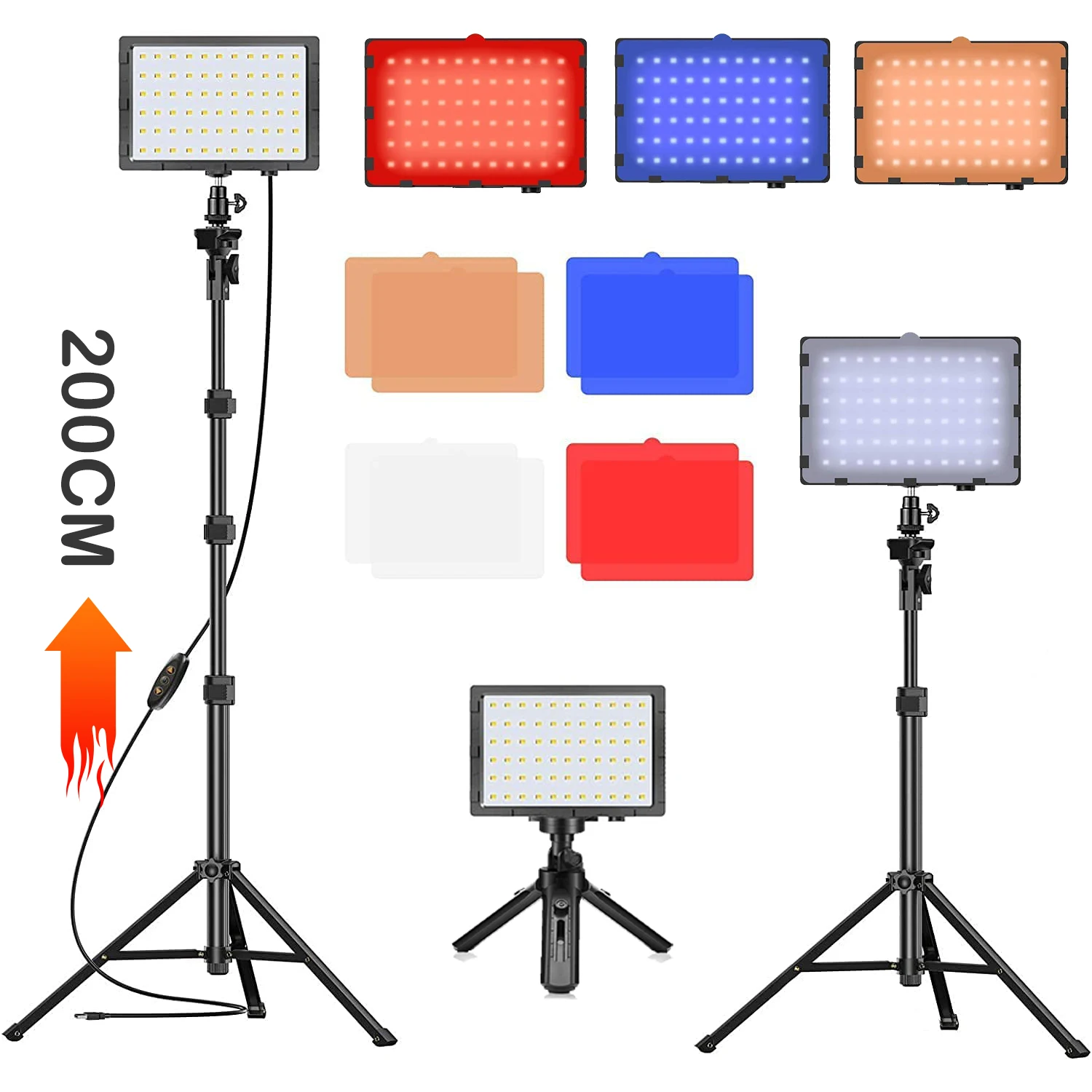 LED-Photo-Studio-Lamp-Photography-Video-Light-Panel-Lighting-Kit-With ...