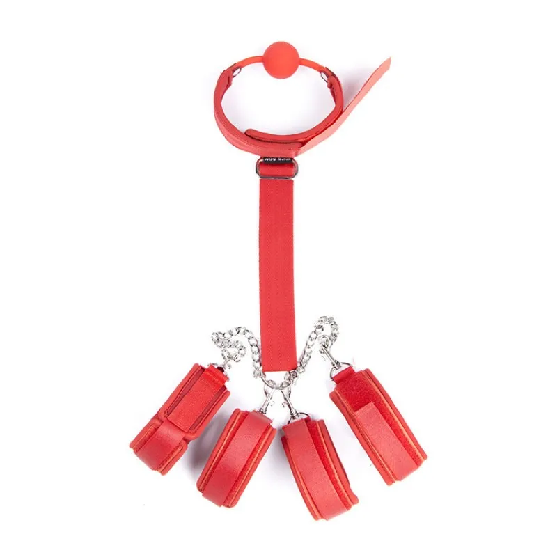 Sex Toys Mouth Stopper Tied Back And Tied Hands And Feet Nylon Iron ...