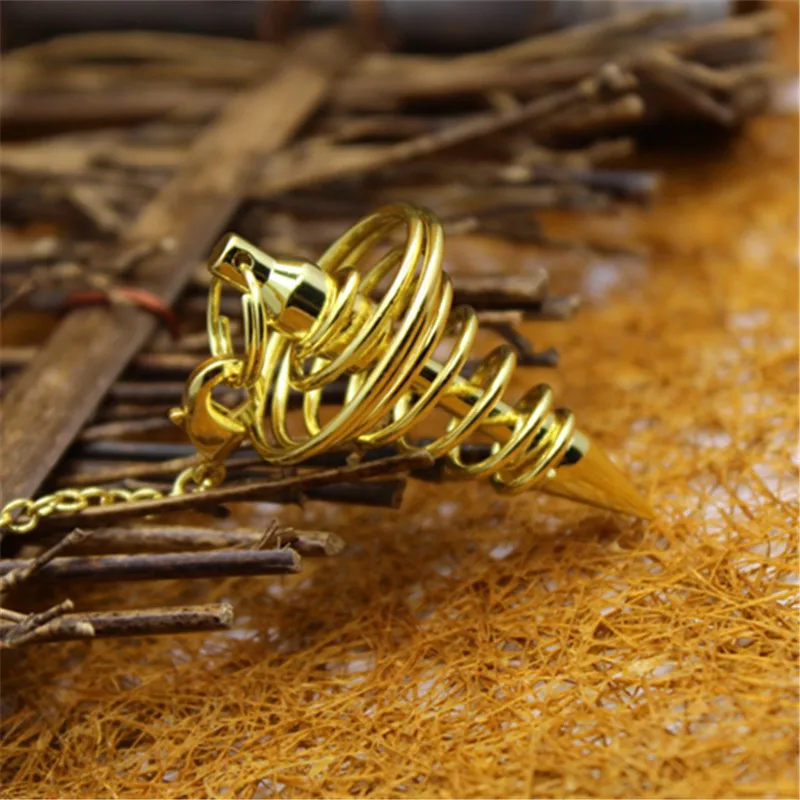 Metal Pendulum Amulet Spiral Cone Antique Copper Gold Silver Pendant ...
