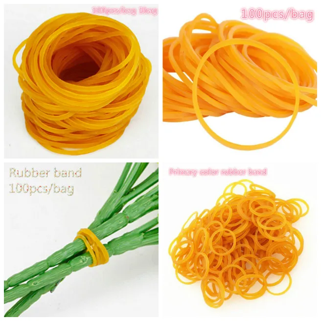 100pcs/bag Rubber Bands, Bank Paper Bills Money Dollars Elastic ...