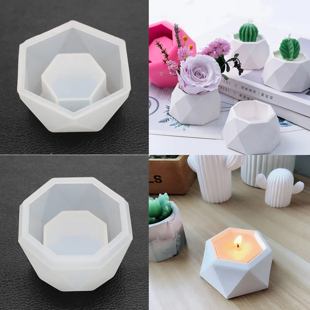 Silicone-Plant-Pot-Molds-Form-Arts-Craft-Polygonal-Casting-Moulds-DIY ...