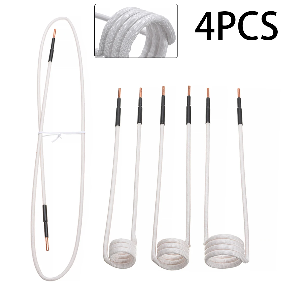 Nuevo 4 Uds Mini calentador magnético DIY bobinas de inducción bobina de inducción Kit ...