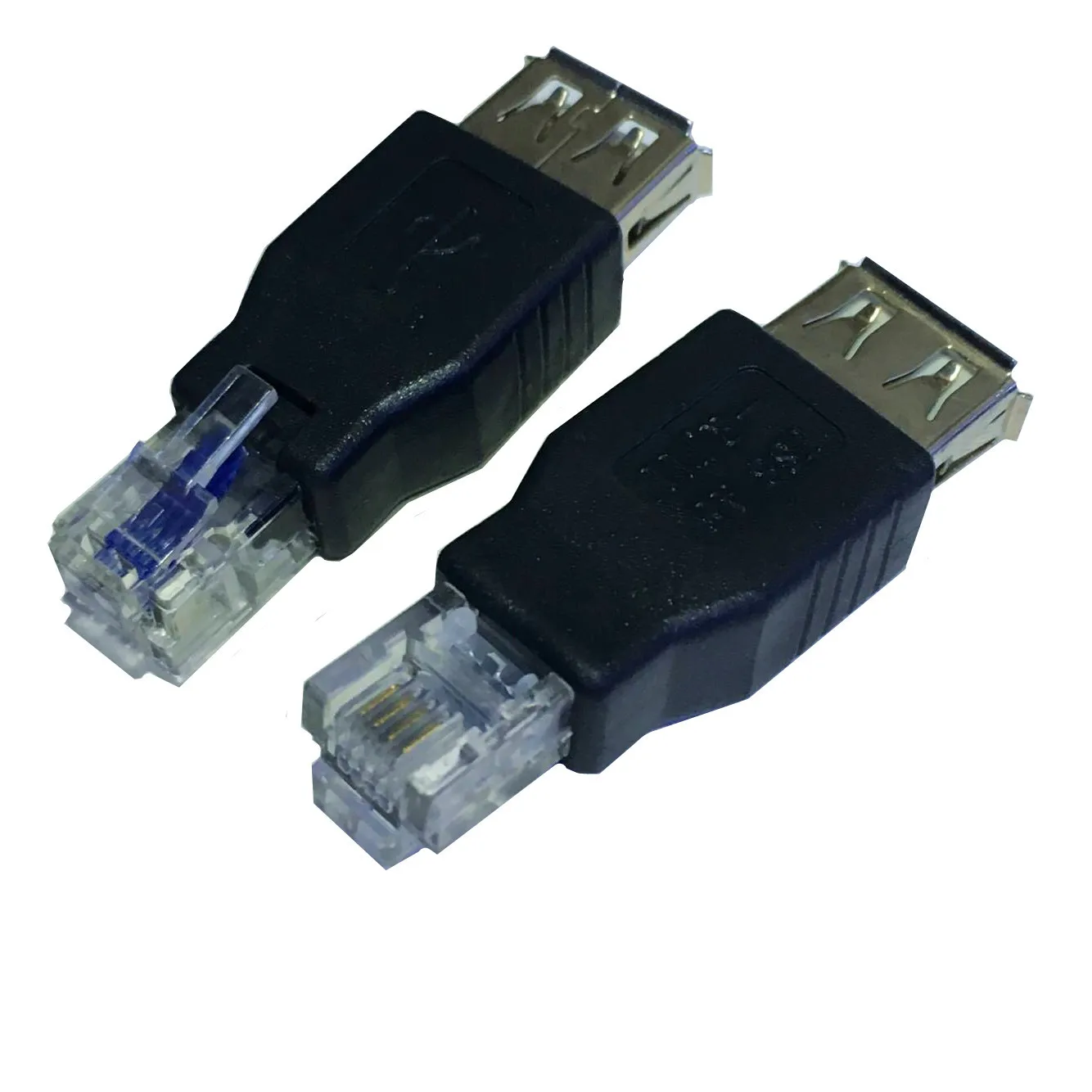 Usb fêmea rj11 rj12 4pin adaptador de rede conversor telefone jack af ...