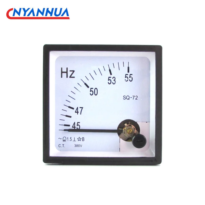 AC Frequency Meter SQ-72 Type SQ72-HZ Hertz Panel Meter 45-55HZ 380V ...