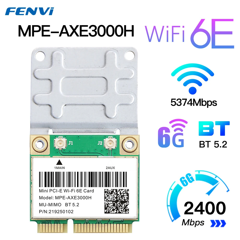 6ghz/5g/2.4ghz Wifi 6e Mini Pcie Wifi Card For Bluetooth 5.2 Intel ...