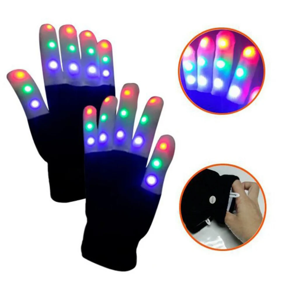Kids-LED-Gloves-Glowing-Christmas-Outdoor-Party-Light-Props-Luminous ...