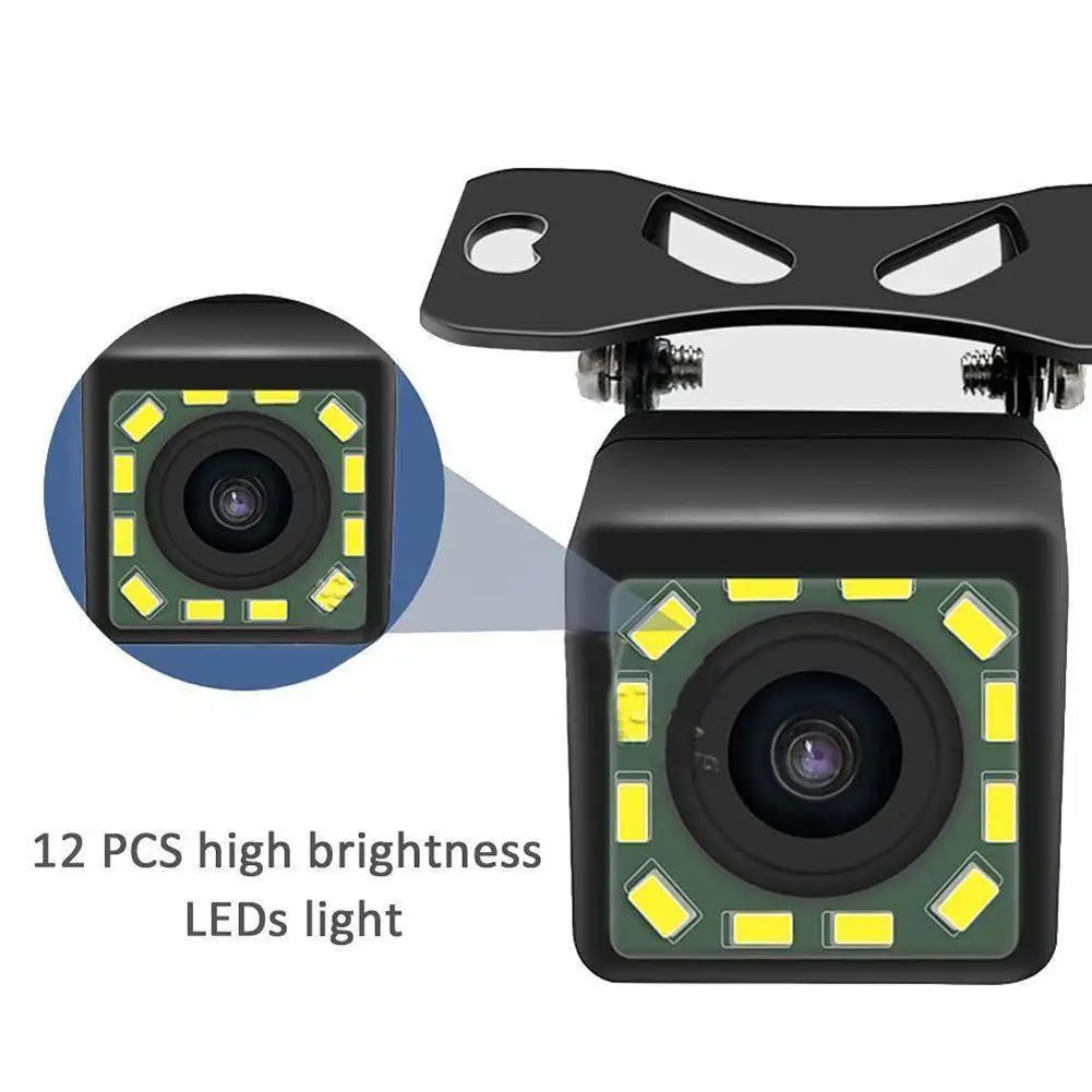 12 Led Car Rear View Camera Universal Night Vision Backup Parking ...
