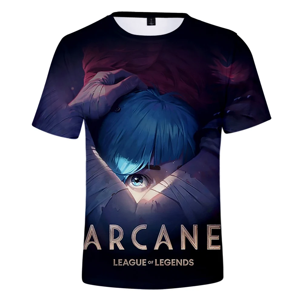Arcane League of Legends Arcane New 3D Printing Short-Sleeved T-Shirt ...