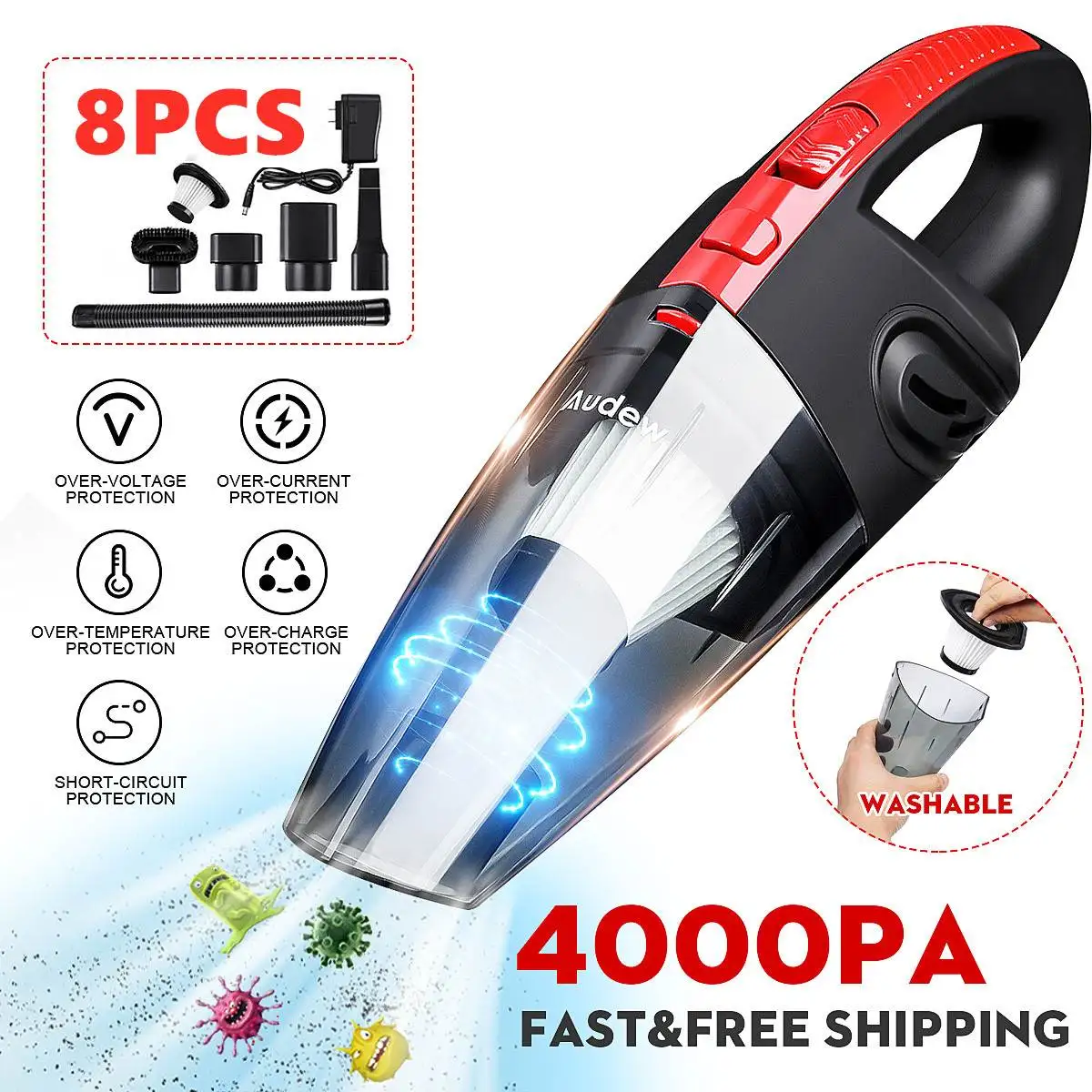 AUDEW-120W-4000pa-Handheld-Home-Vacuum-Cleaner-HEPA-Filter-Mini ...