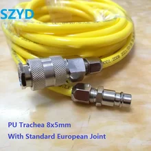 5 10 15 20Meters Yellow PU Trachea 8x5mm Frost Resistance Polyurethane ...