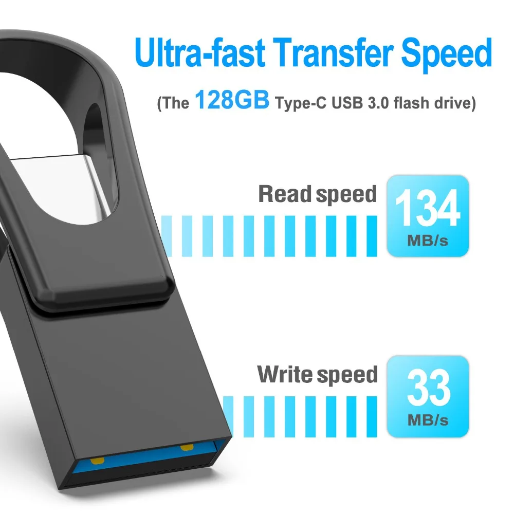 Clé USB,Mini clé usb 3.0 OTG Type C étanche 2 en 1,support à mémoire ...