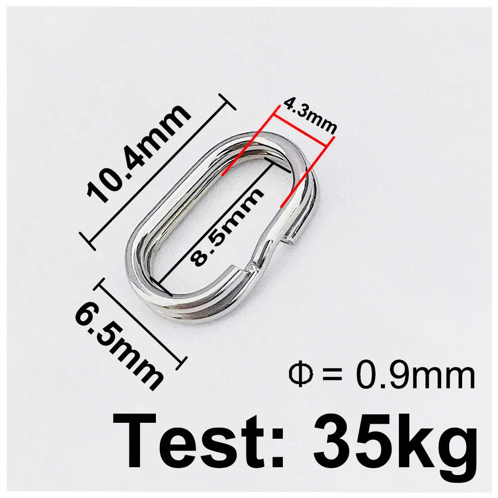 100-or-50-pcs-Fishing-Stainless-Steel-Oval-Split-Ring-Double-Split-Ring ...