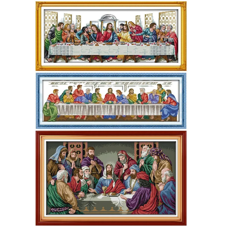 The Last Supper Cross Stitch Kits Set Needlework Handmade Embroidery ...