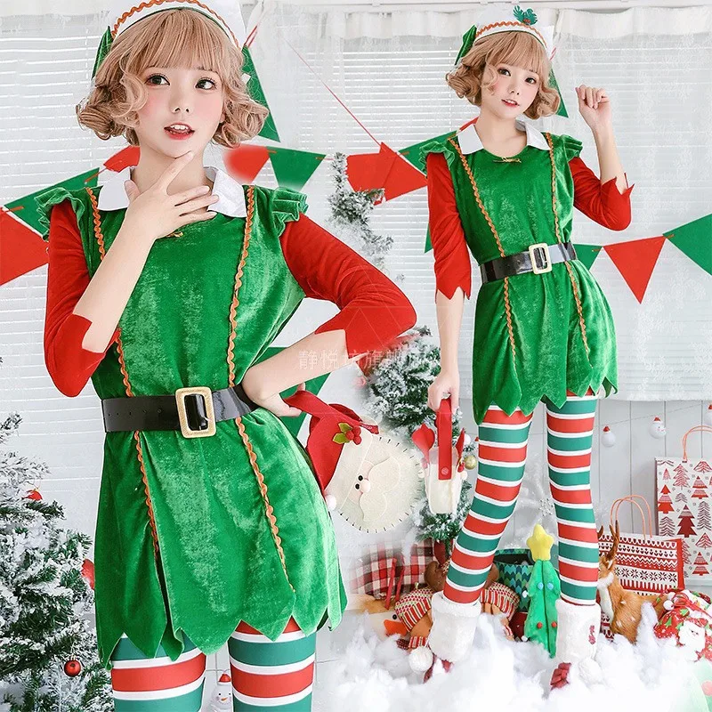 Conjunto de ropa de Navidad verde para mujer, disfraz de árbol de ...