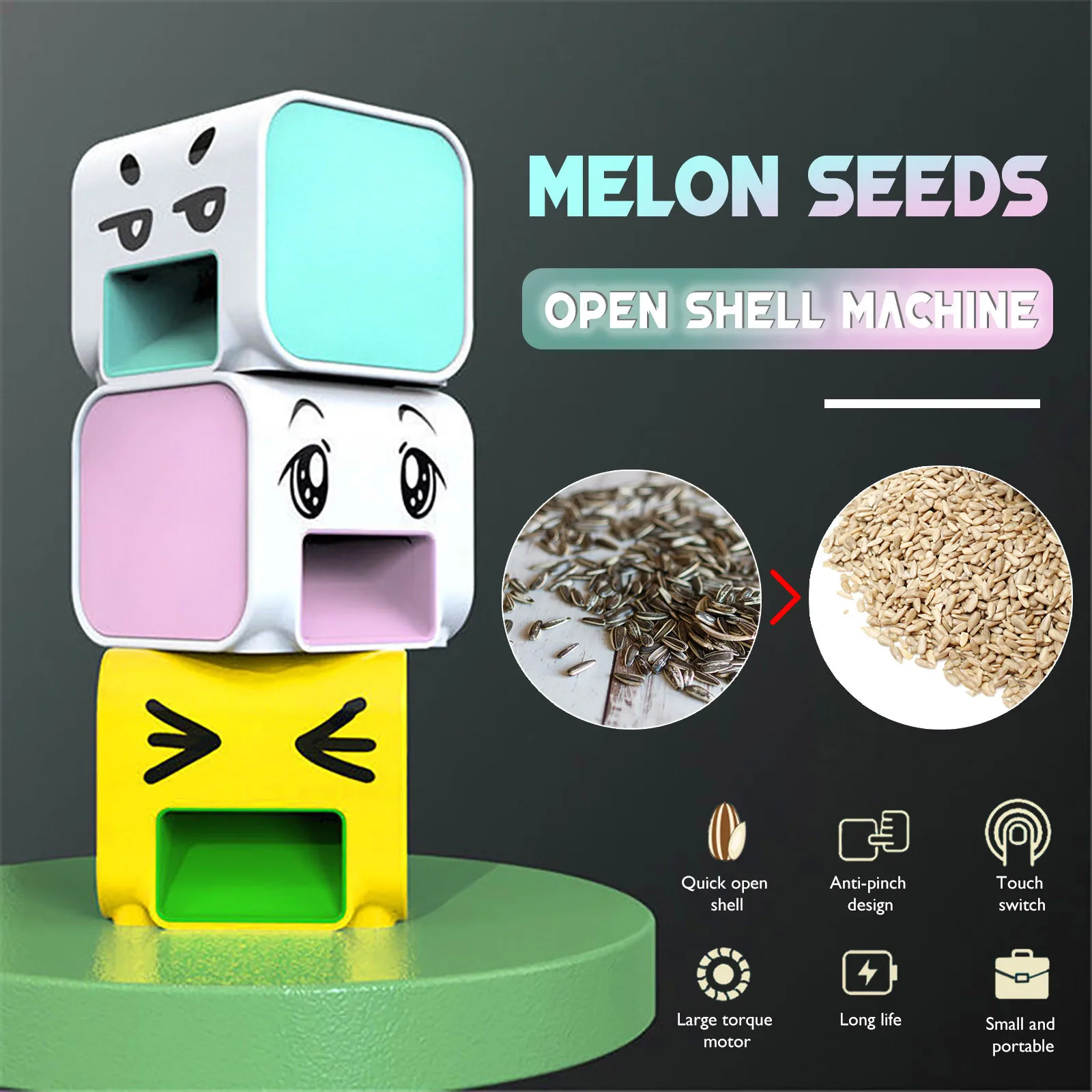 Electric Melon Seed Machine Shelling Machine Lazy Automatic Peeling and ...