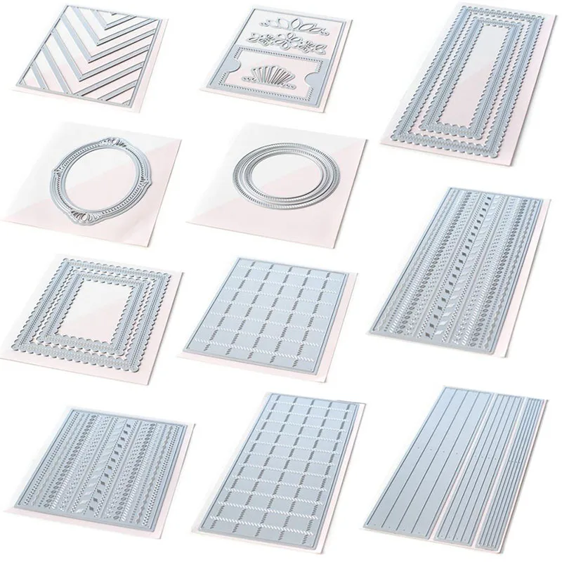 2021 New Circle Square Frame Background Metal Cutting Dies for ...