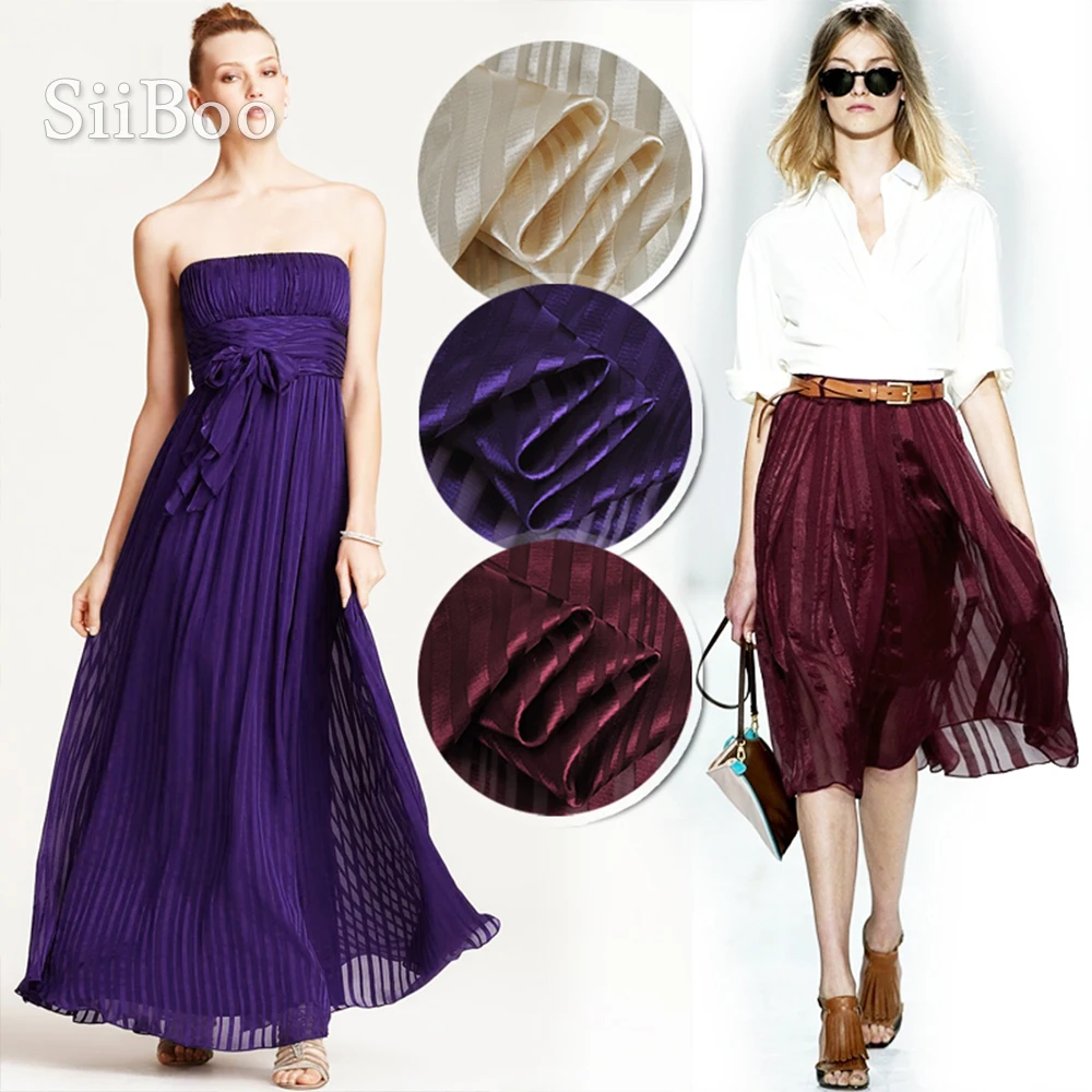 Estilo americano elegante listra jacquard brocado tecido de seda para ...