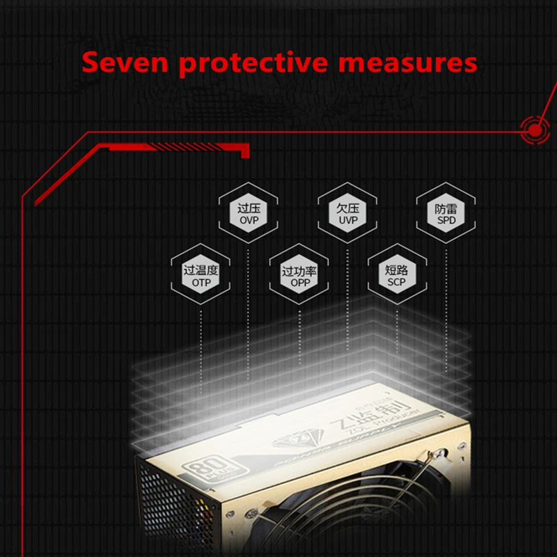 Original PC PSU For Golden Field Brand E-game Broadband Active Rated ...