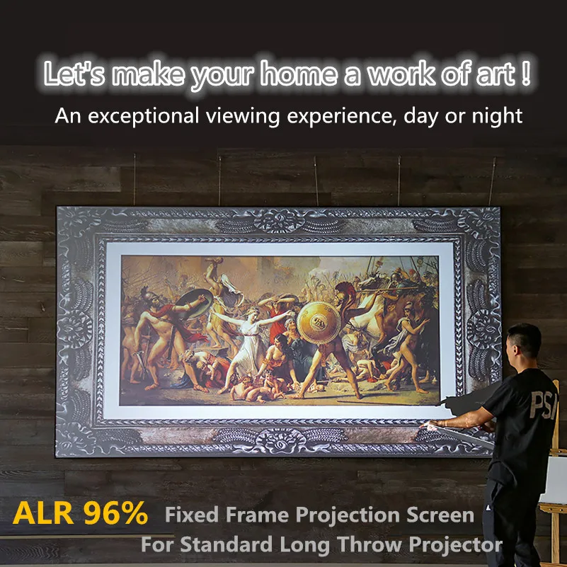 Alr Projector Screen 200" 16:9 Ambient Light Reflection Screen Black ...