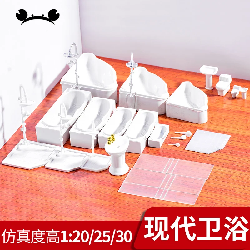 Dollhouse Bathroom Miniature Faucet Plastic Bath Shower Faucet Mini ...