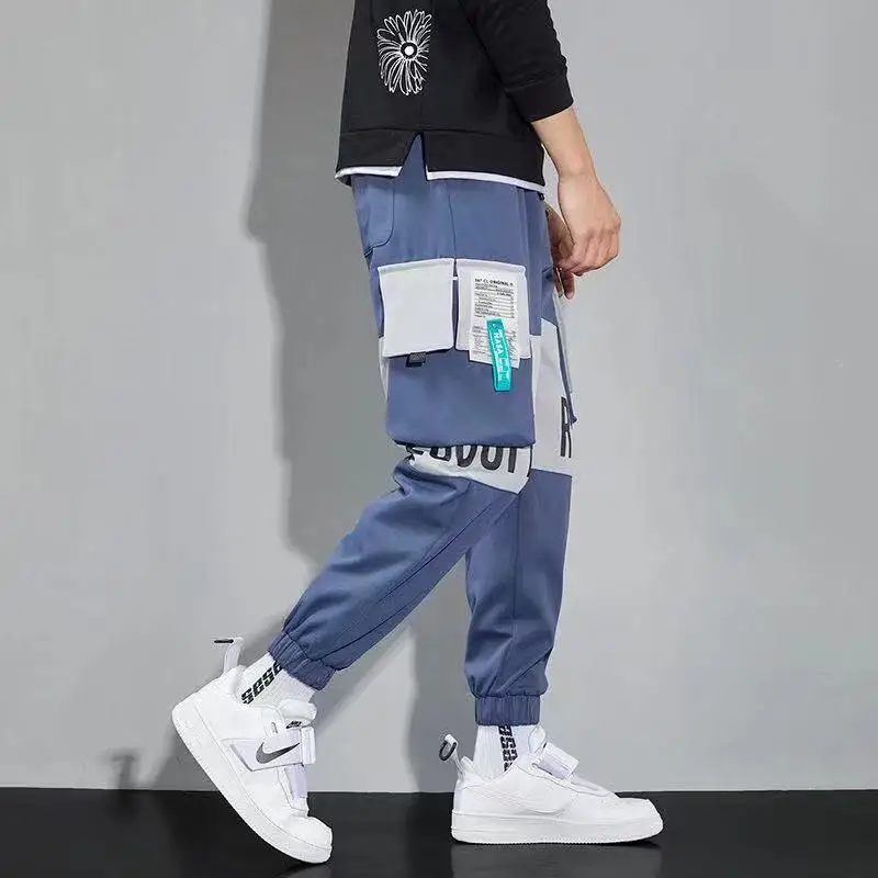 Tenue professionnelle,Pantalon de jogging pour hommes,Streetwear,poches,Hip Hop,survêtement ...