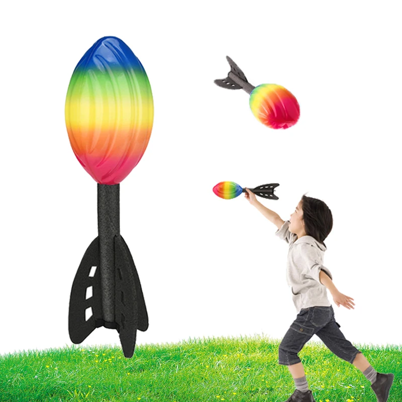 Kids Outdoor Fun Games PU Throw Rocket Missile Darts Toys Games For The ...