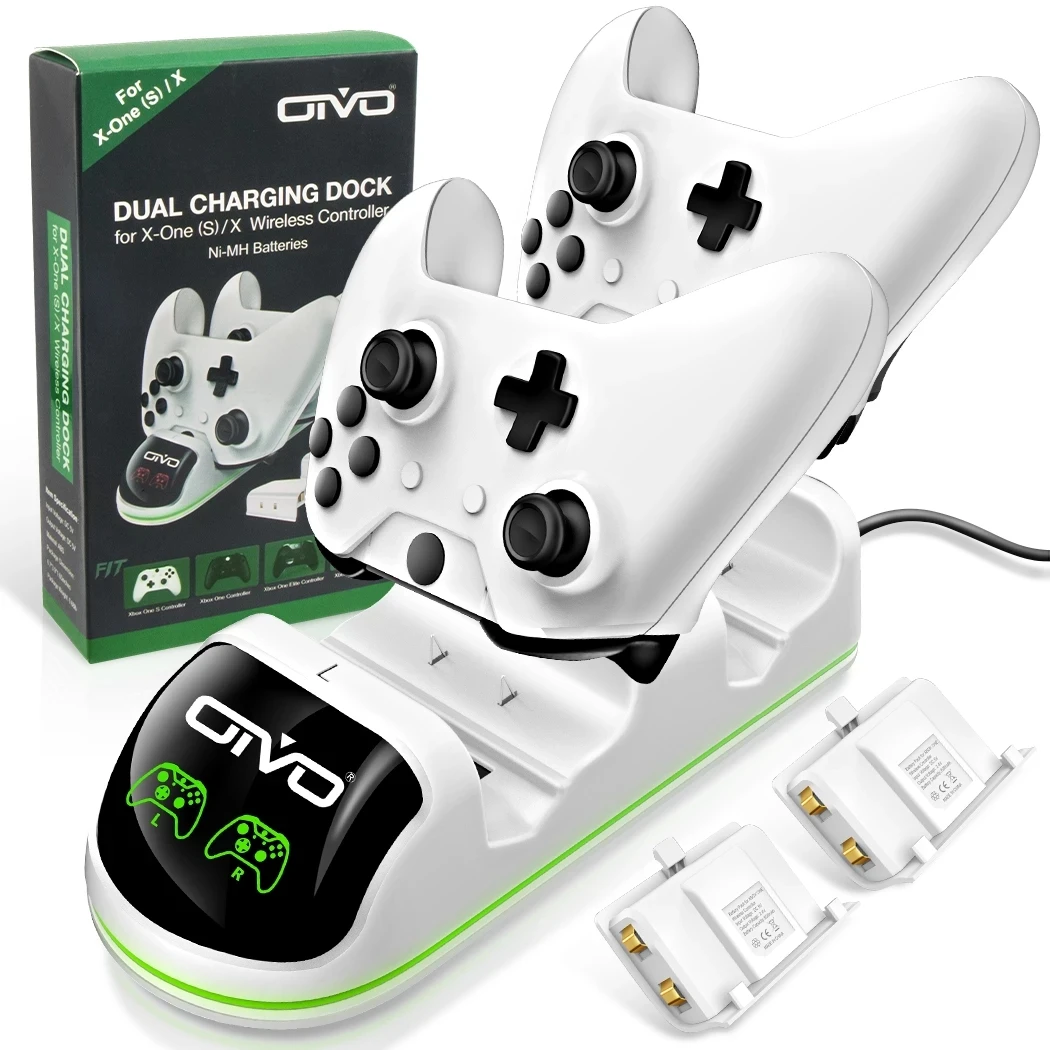 OIVO cargador de controlador Dual para Xbox One/One S/One X, pantalla de estado, estación de ...