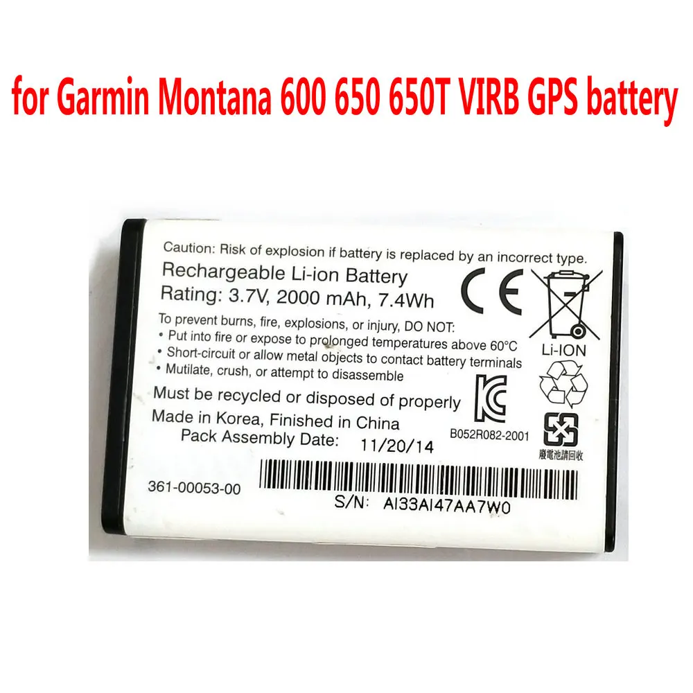 Original 3.7v 7.4wh 361-00053-00/361-00053-04 Battery For Garmin ...