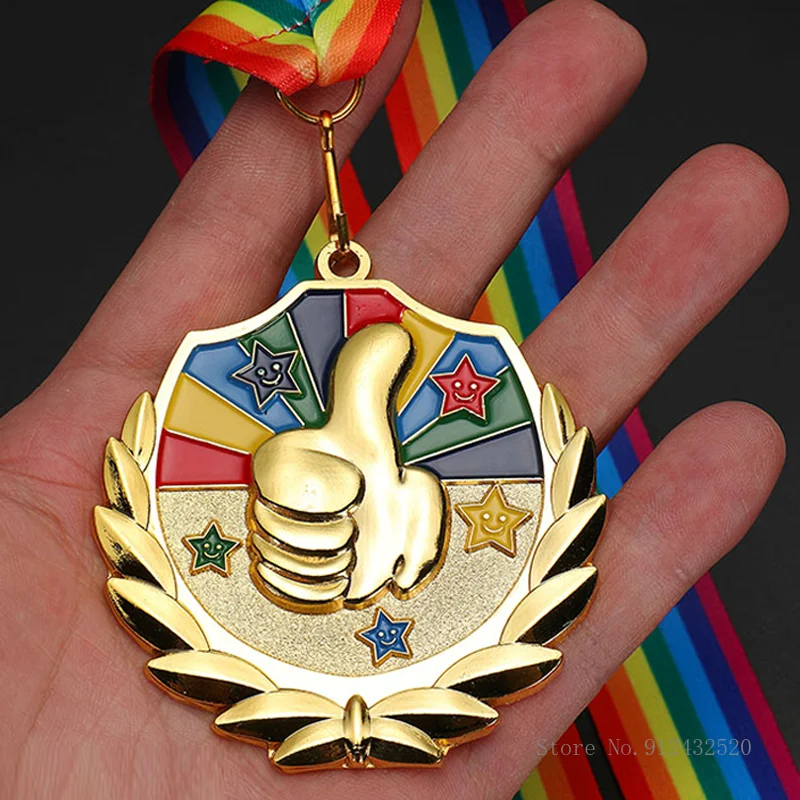 Customized-Creative-Thumbs-Medal-Listing-Gold-Silver-Bronze-Honor ...