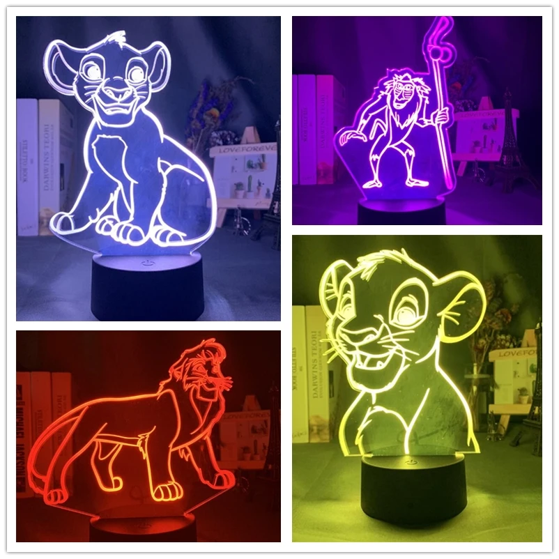 Disney-3D-Visual-Light-The-Lion-King-Simba-LED-Night-Light-Child ...