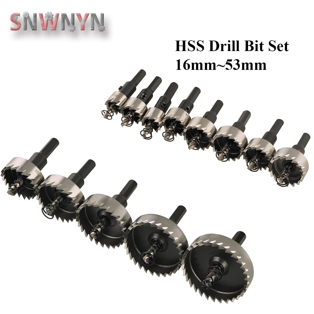 13pcs/set 16-53mm Hss Drill Bit Set Holesaw Hole Saw Cutter Drilling ...