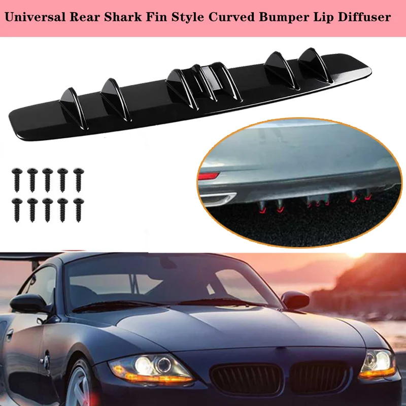 Shark Fin Style 84cm Universal Car Rear Bumper Lip Diffuser Bumper ...