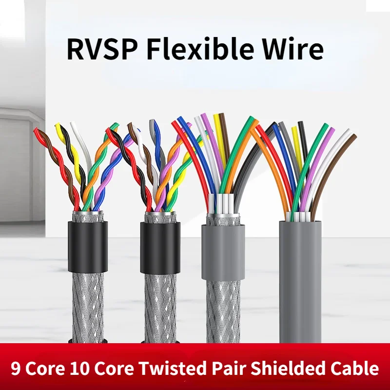 9 Core 10 Core Twisted Pair Shielded Cable Rvsp Trvvp Trvv Flexible ...