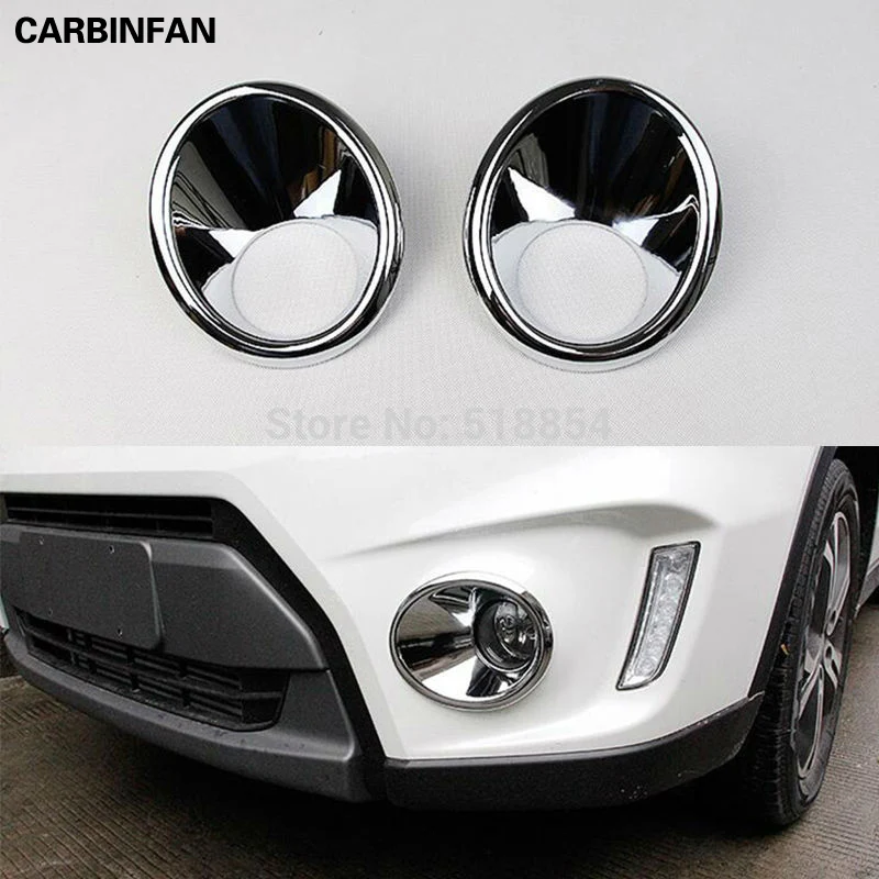 ABS-Front-Foglight-Cover-Abs-Chrome-Fog-Lamp-Frame-Car-Accessories-For ...