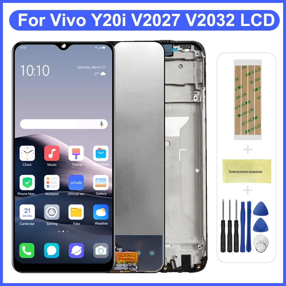 6.51" Original Black NEW For Vivo Y20i V2027 V2032 LCD Display Touch ...