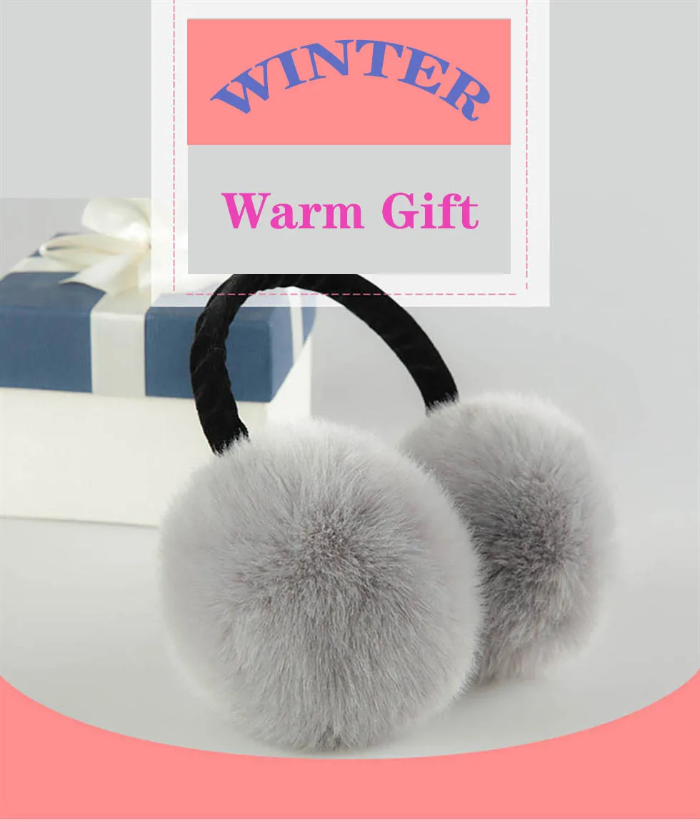 Calymel, зимние наушники с имитацией кроличьего меха, женские меховые ...