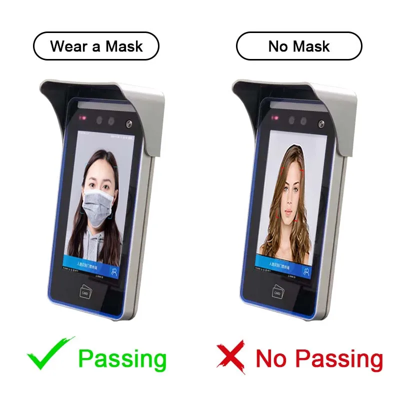 7 Inch Facial Recognition Infrared Body Temperature Scanner Thermometer ...