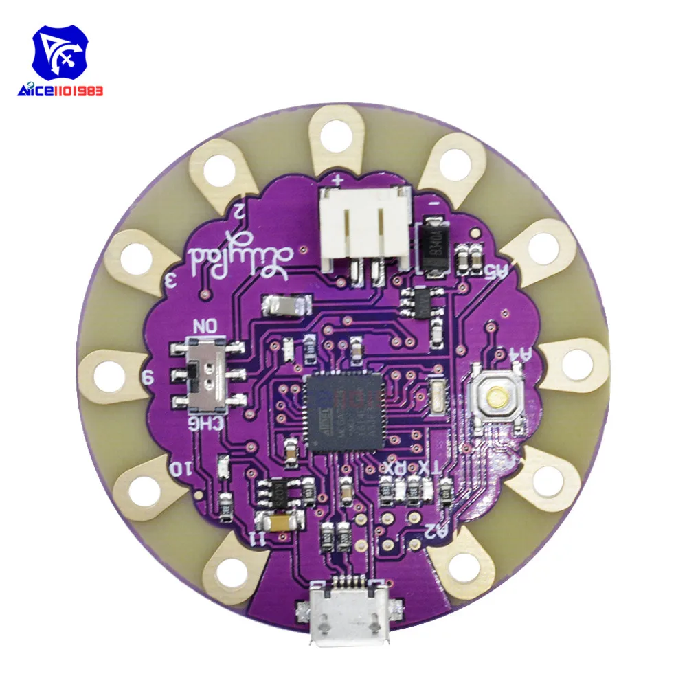 Diymore Lilypad Atmega32u4 Microcontroller Development Board Micro Usb Interface For Arduino ...