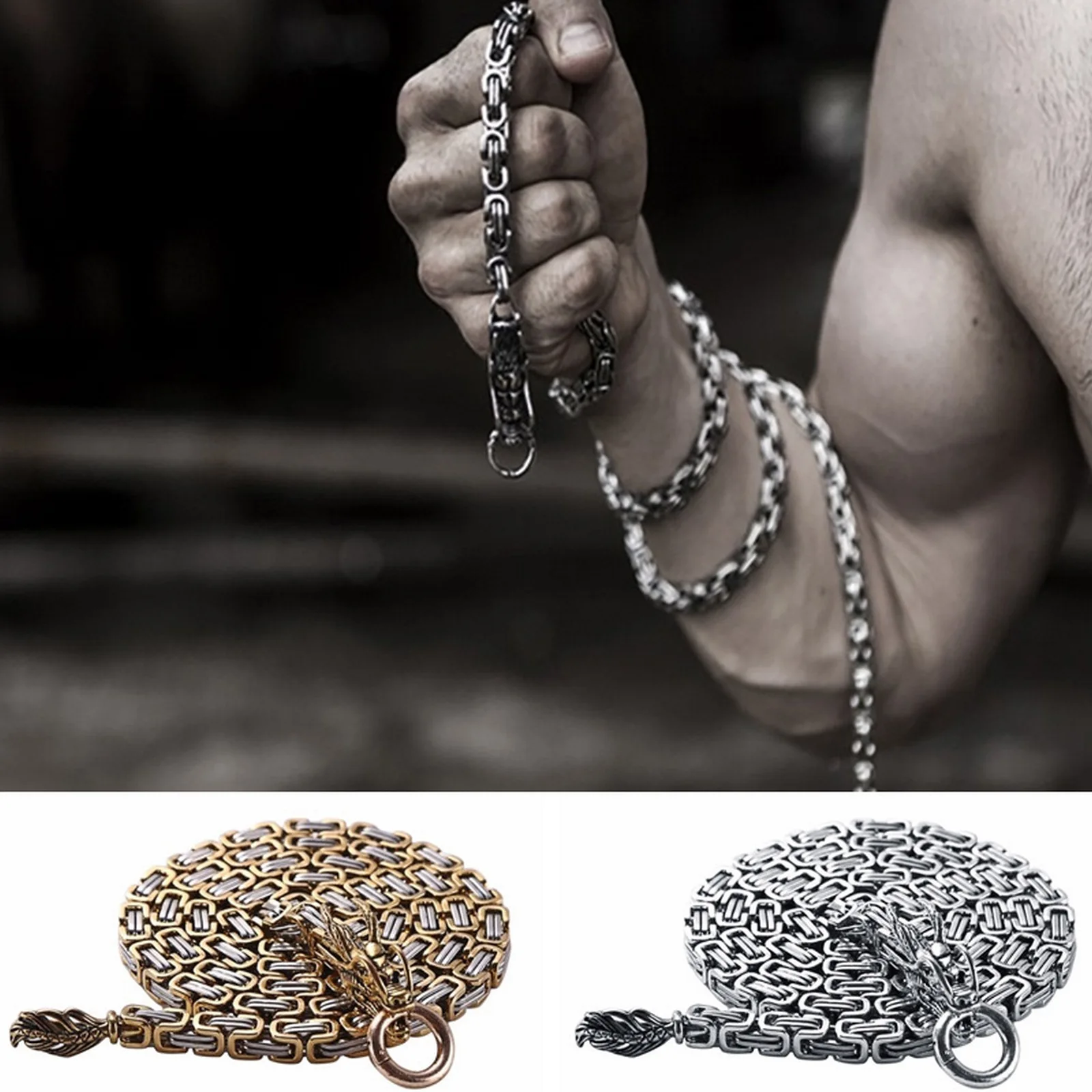 Titanium-Steel-And-Copper-Keel-Bracelet-Necklace-Detachable-Outdoor ...