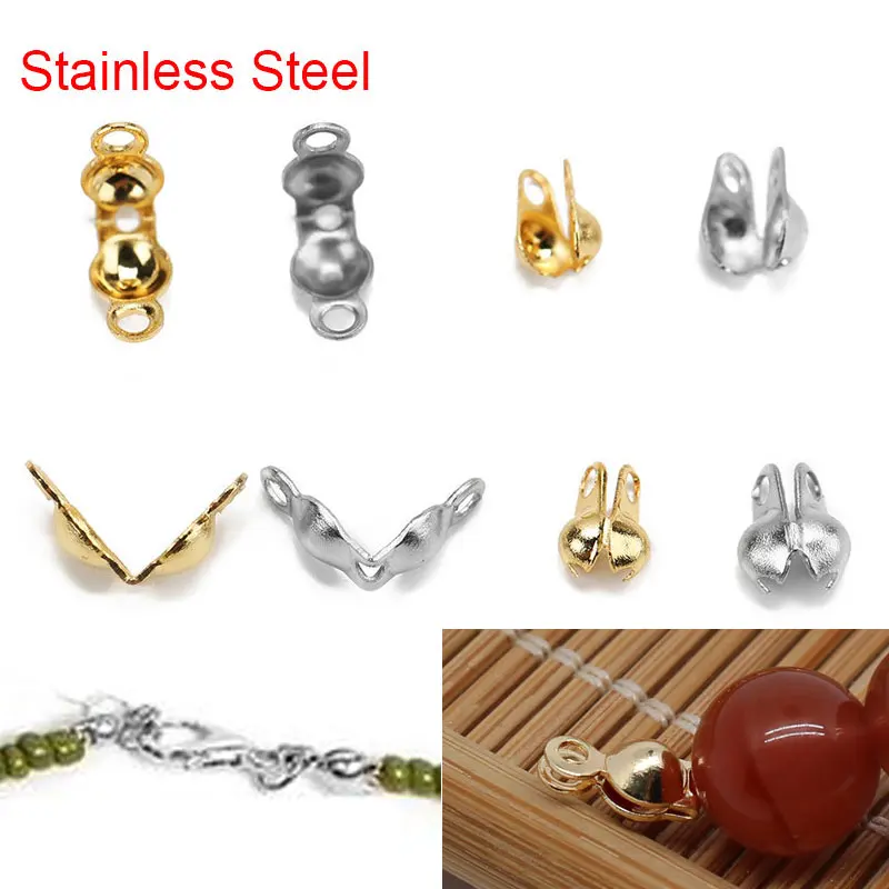 50pcs/lot Stainless Steel Clasps Hooks For Beaded Necklace Bracelet ...