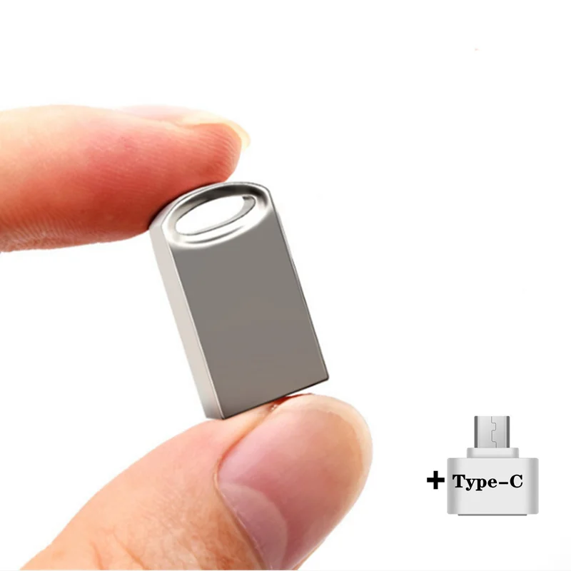 Su geçirmez Mini Metal Pendrive tip c Usb Flash sürücü 64GB kalem ...