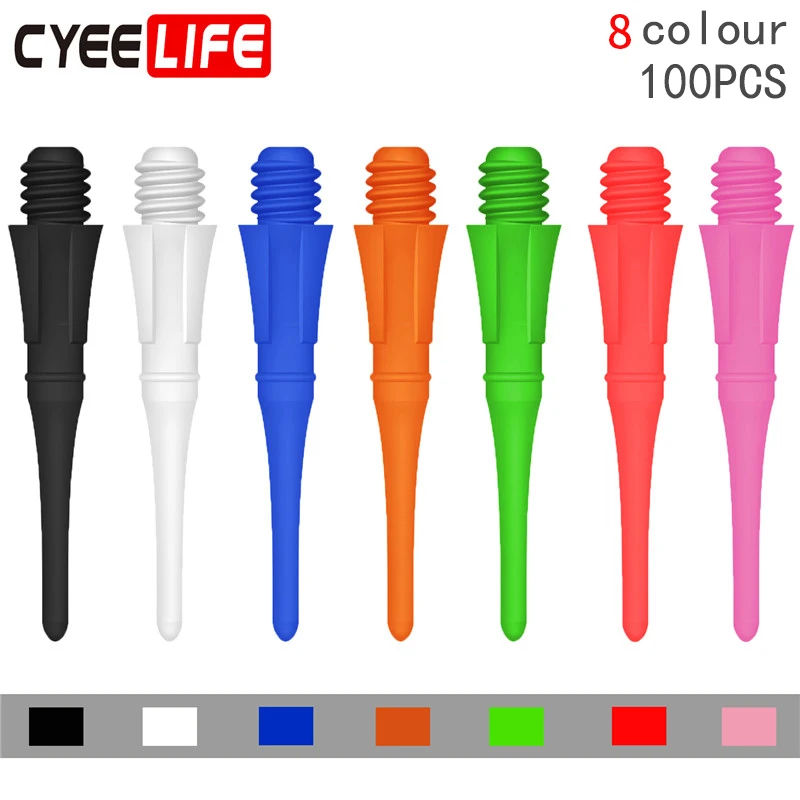 CyeeLife-100PCS-Professional-Plastic-Darts-Tips-Replacement-Dart-Points ...