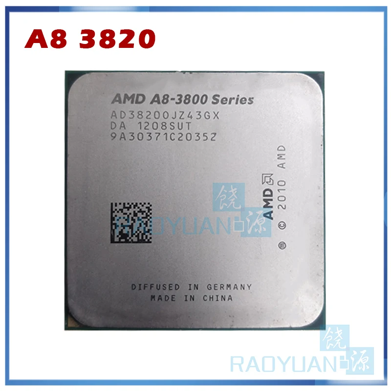 AMD A8-Series A8 3800 GHz Quad-Core CPU Processor AD3800OJZ43GX Socket ...