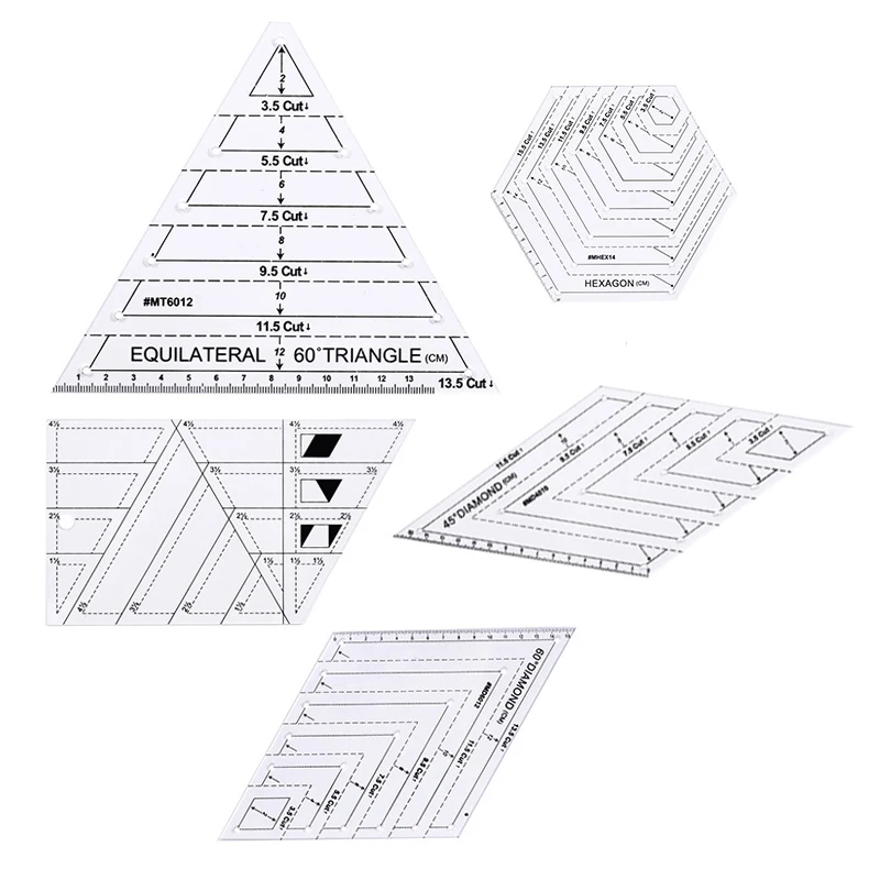 LMDZ-1Pcs-Acrylic-Ruler-45-Degree-Diamonds-Ruler-Patchwork-Craft ...