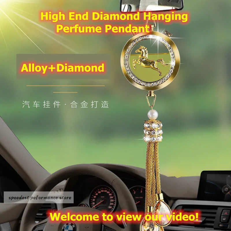 Car Hanging Freshener High End Hanging Perfume Pendant Quality Diamond ...