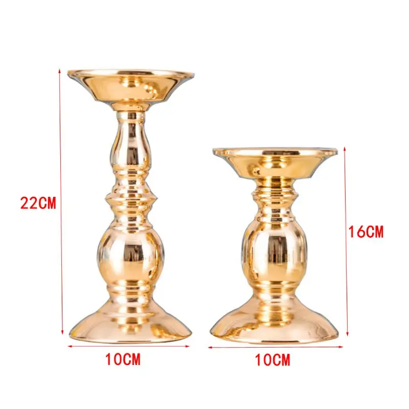 European Style Candle Holder Gold Metal Candlestick for Wedding ...