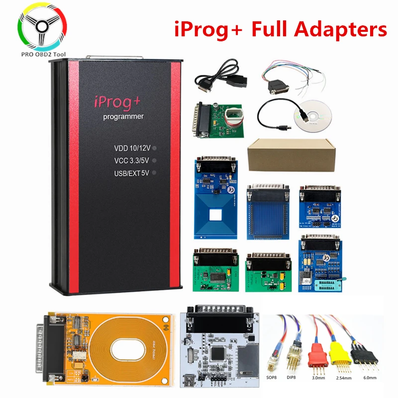 Newest IProg V87 Programmer Diagnosis Support IMMO odo Adjust Airbag Reset IPROG With K Line/CAN ...